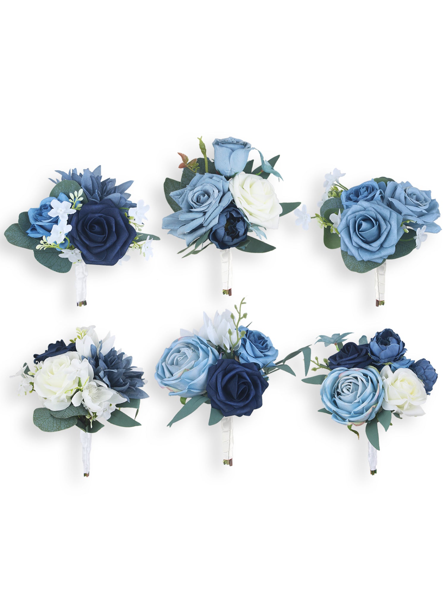 Assorted Navy & Dusty Blue Flower Centerpieces | Rinlong Flower