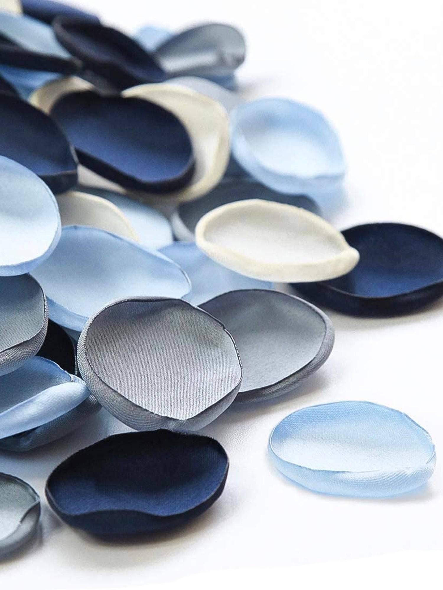 200pcs Navy Dusty Blue Silk Petals - Rinlong Flower